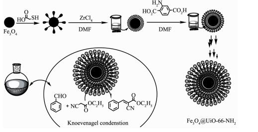 核-壳结构磁性金属有机骨架材料Fe 3 O 4 @UiO-66-NH 2 的合成、表征及催化性能